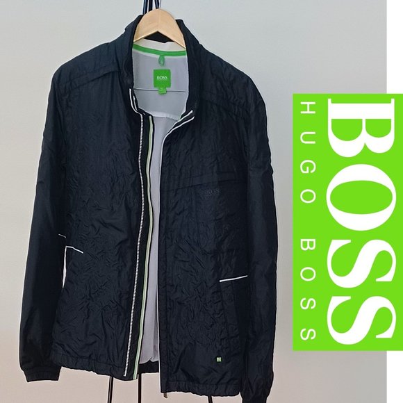 Hugo Boss | Jackets & Coats | Hugo Boss Windbreaker Black Jacket | Poshmark